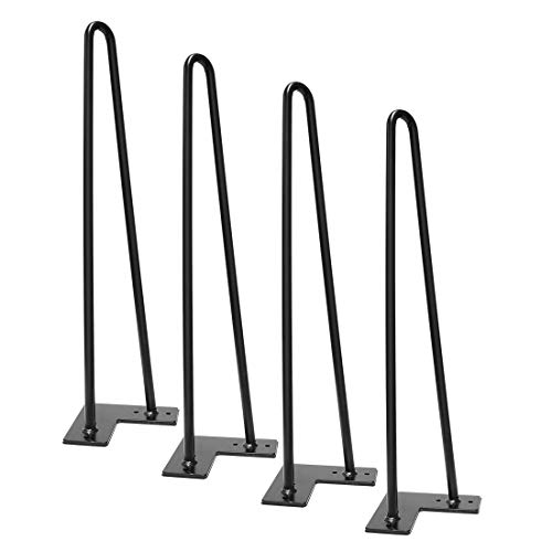 Signstek Metal Hairpin Table Legs 19 inch, Replacement Furniture Pin ...