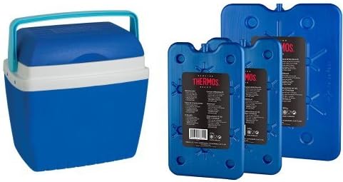 Thermos Cool Box, Blue, 32 L & Freeze Boards, 1 x 800 g/2 x 400 g, Pack ...