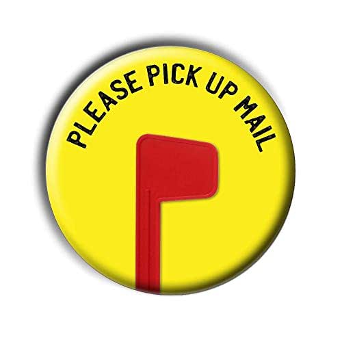 Amazon.com: Red Flag with Bright Yellow Background Please Pick Up Mail ...