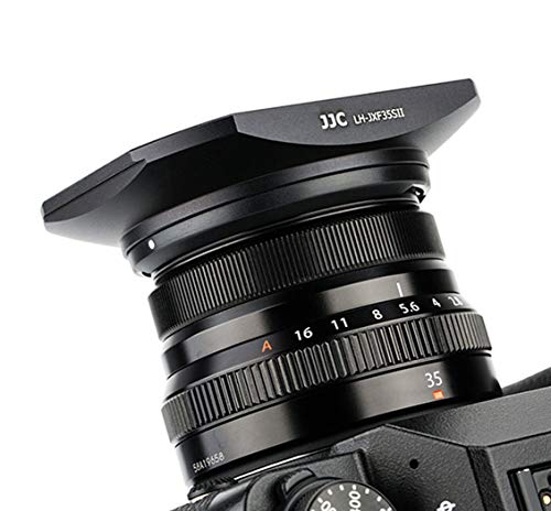 JJC Dedicated Black Metal Square Bayonet Lens Hood for Fujinon XF35mmF2 R WR XF23mmF2 R WR, Fuji ...