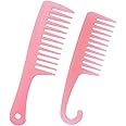 Amazon.com : 2 PCS Ancgreen Wide Tooth Comb Detangling Comb Shower Comb with Hook Hair Comb ...