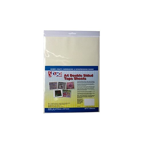 Stix2 Double Sided A4 Clear Adhesive Sheets, pack of 5: Amazon.co.uk ...