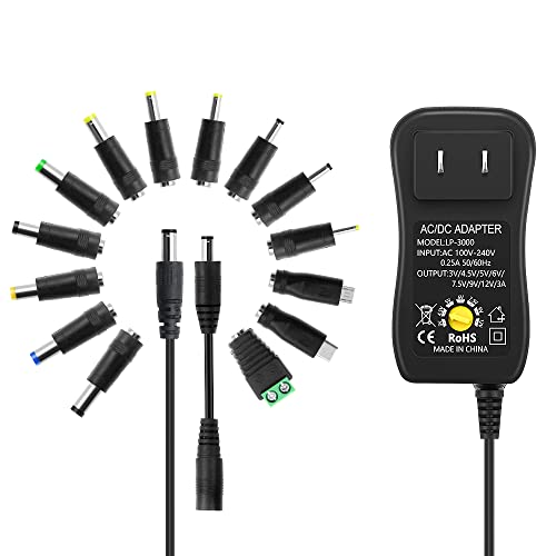 Mua JOVNO 36W Universal AC DC Adapter Adjustable Multi-Voltage Regulated Switching Variable ...