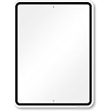 SmartSign 24 x 18 inch Blank Metal Sign with Border, 80 mil Aluminum ...