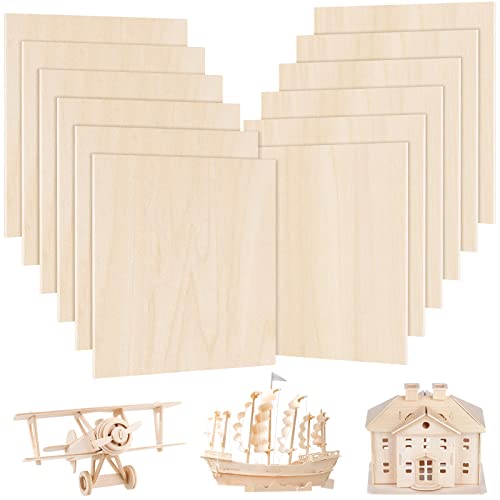 ADXCO 12 Pieces Balsa Wood Sheet 12 x 12 Inch Basswood Sheets ...