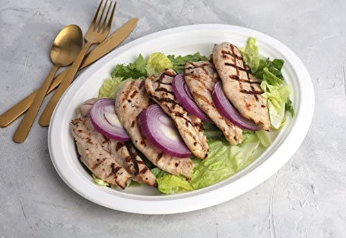 Disposable Oval Paper Dinner Plates – Pack of 25 Heavy Duty, 10"x12.5 ...