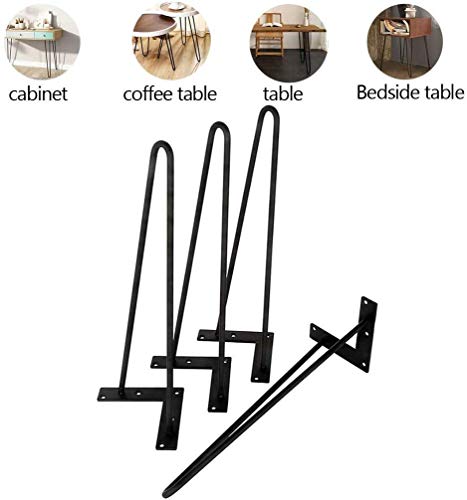 Nisorpa 28 inch Hairpin Table Legs Heavy Duty 2 Pins Furniture Legs ...