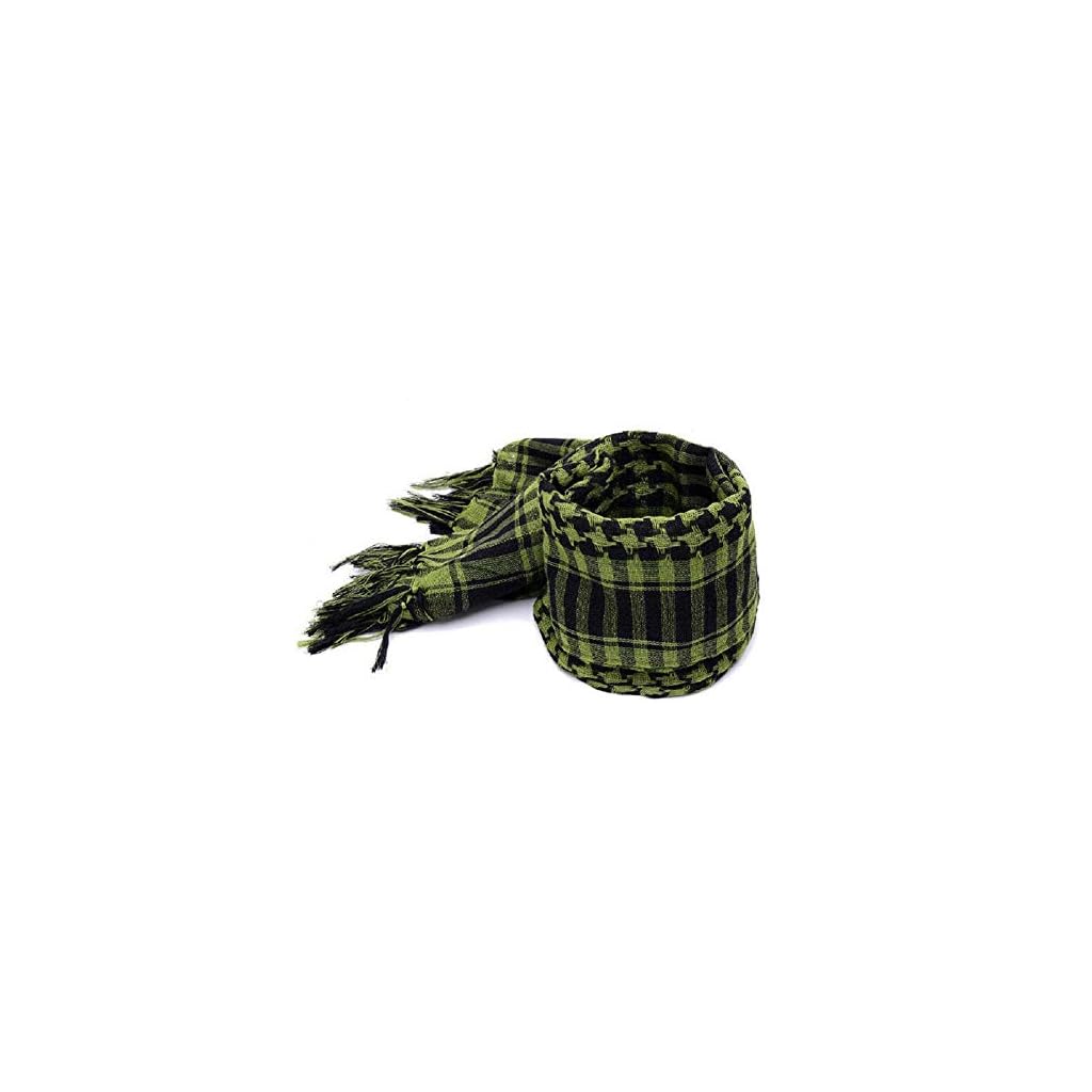 Plaid Keffiyeh Scarf Wrap Cotton Shemagh Long Scarves Military Tactical ...