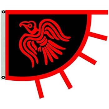 Amazon.com: Scandinavian Viking Raven Flag 3 x 4 Foot Red and Black ...