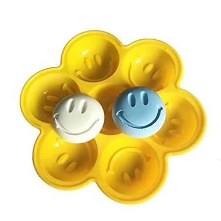 Buy Bakefy Round Smiley FACE Silicone Mold DIY 7-Cavity Smiley Face ...