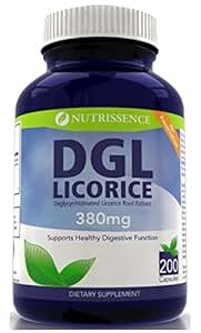 Amazon.com: DGL Licorice 380mg 200 Capsules - Deglycyrrhizinated ...
