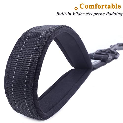 Vivaglory Short Dog Leash 12 Inch Double Webbing Nylon Reflective Pet ...