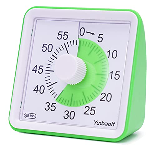 Yunbaoit Visual Analog Timer,Countdown Clock,No Loud Ticking,Time ...