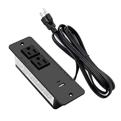 Recessed Power Strip USB C PD 20W, Recessed Outlet with USB Ports, Flat ...