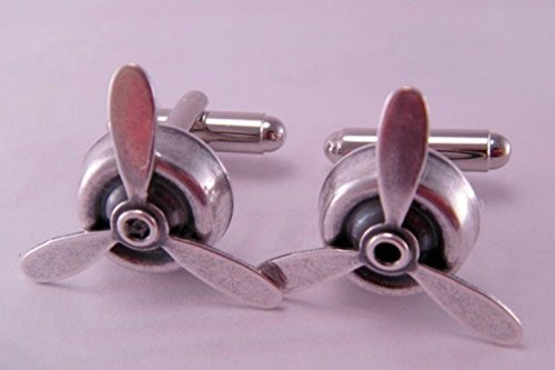 Amazon.com: Pewter Airplane Working Rotating Spinning Propeller ...