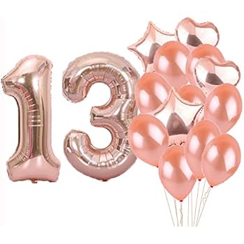 Amazon.com: Sweet 13th Birthday Decorations Party Supplies,Rose Gold ...