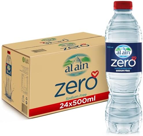 Al Ain Zero, 500ml, Pack of 24, Zero Sodium, Pure Refreshing, pH ...