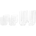 Amazon.com | Fable Glassware Set - Includes 4 Tall Glasses and 4 Short ...