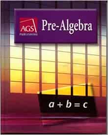 Amazon.com: PRE-ALGEBRA WORKBOOK ANSWER KEY: 9780785435587: AGS ...