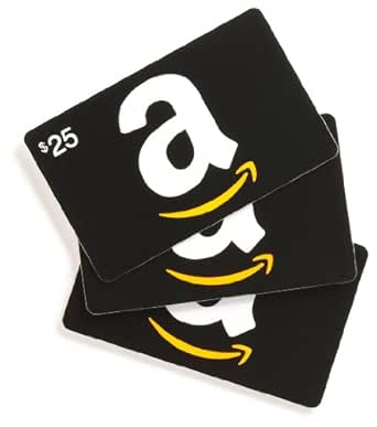 Amazon.com: Amazon.com $25 Gift Cards, Pack of 3 (Classic Black Card ...