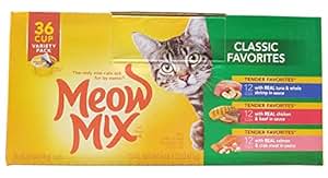 Amazon.com : Meow Mix Classic Variety Pack (36 Count Net Wt 99.9 Oz ...
