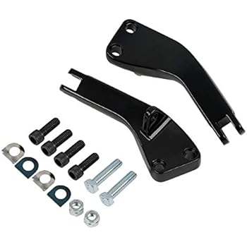 Amazon.com: TCMT Black Passenger Foot Peg Support Kit For Harley Dyna ...