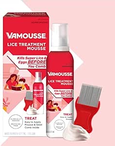 Amazon.com: Vamousse Lice Treatment Mousse (6 fl oz), Pesticide-free ...