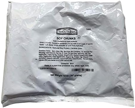 Premium Textured Vegetable Protein TVP Chunks (Unflavored Chunks, 14 ...