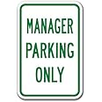 Amazon.com: Manager Parking Only Sign 12" X 18" Heavy Gauge Aluminum ...