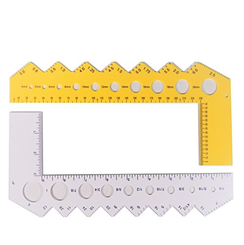 Buy BOLT GAUGE & THREAD PITCH GAUGE (set): Bolt Size-It L-Gauge (Inch ...