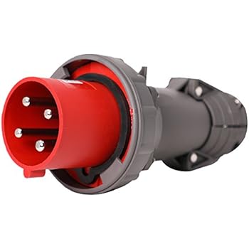 Pass and Seymour 460P7W IEC 60309 Plug - 60A, 480V, 3 Phase, IP67 Rated ...
