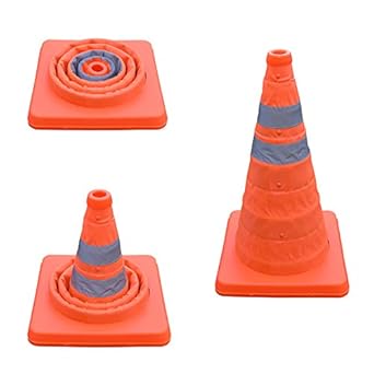 16 Inch Collapsible Traffic Multi Purpose Pop Up Reflective Safety Cone ...