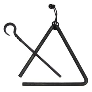 Amazon.com: Old Iron Cowboy Western Dinner Triangle Calling Bell: Home ...