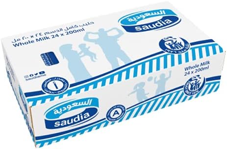 Saudia Whole Milk, 24 X 200 ml - Pack of 1 price in Saudi Arabia ...