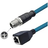 Amazon.com: GXMRHWY M12 4-pin D-Code Female to RJ45 Female High Flex ...