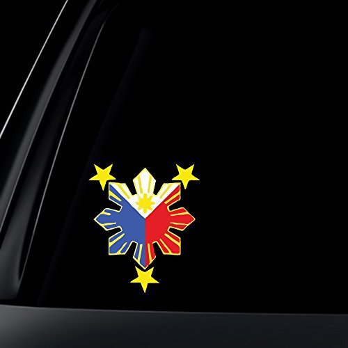 World Design Philippine Flag Sun Car Decal/Stickers
