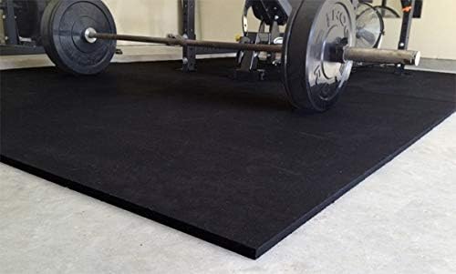 American Floor Mats 1/2in (12mm) Thick Solid Black 4' x 6' Heavy Duty ...