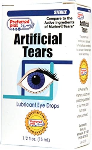 Leader Artificial Tears Lubricant Eye Drops, Sterile, Soothing Dry Eyes ...