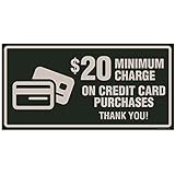 Amazon.com : NOTICE A MINIMUM CHARGE OF $___ REQUIRED WHEN USING YOUR ...