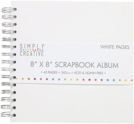 Simply Creative Plain White Scrapbook Album 8″x8″ (40 Pages) – BigaMart