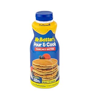Amazon.com: Mr. Batter's Pancake Batter, Ready-to-Cook, Shelf-Stable ...
