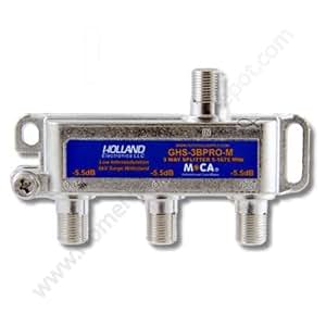 Amazon.com: HOLLAND ELECTRONICS 3-Way Balanced Splitter MOCA Compliant ...