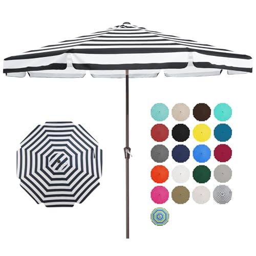 JEAREY 9' Patio Umbrellas Outdoor Table Market Umbrella w/Push Button ...