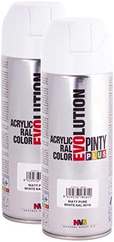 Pintyplus Evolution Spray Paint - Matt Pure White - RAL 9010 - Pack of ...