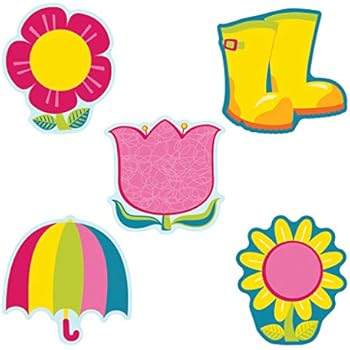 Amazon.com : Carson Dellosa D.J. Inkers Blooming Flowers Bulletin Board ...