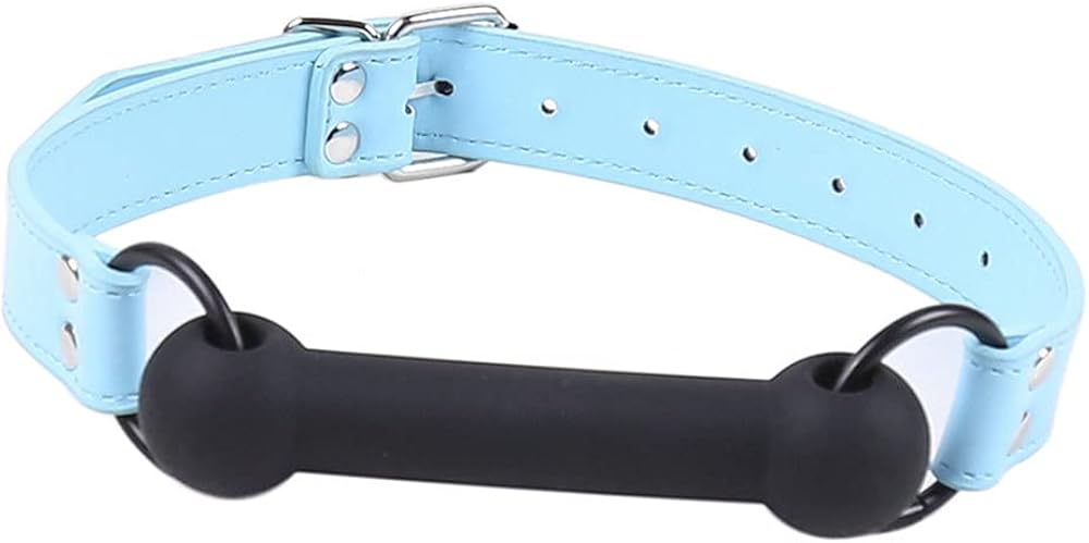 Amazon.com: Blue Leather Mouth Plug Bone Toy Mouth Plug Black Pole Lady ...