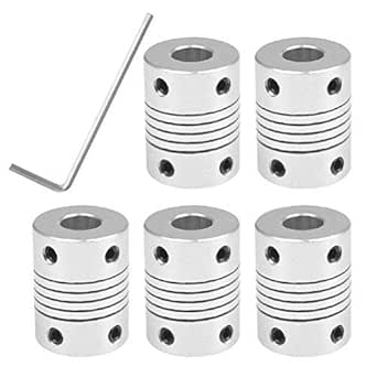 Amazon.com: YOTINO 5PCS Flexible Couplings 5mm to 8mm NEMA 17 Shaft ...