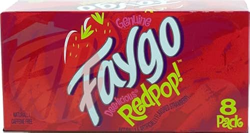 Faygo Redpop! strawberry flavored soda pop. 8-pack 12-fl. oz. cans in ...