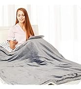 Mia&Coco Electric Heated Blanket Throw Flannel Sherpa Fast Heating ...