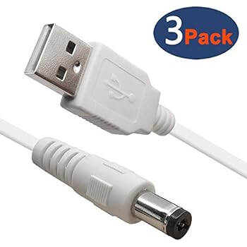 Amazon.com: SIOCEN 3-Pack 4ft USB 2.0 A Type Male to DC 5.5 x 2.1mm DC ...